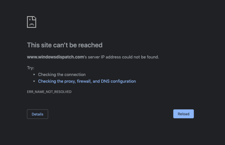 Fix ERR_NAME_NOT_RESOLVED on Chrome and Brave browsers