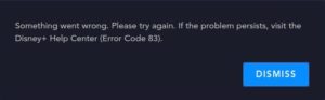 Fix Disney Plus Error Code 83