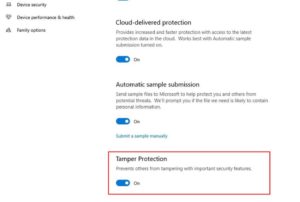Learn How To Enable or Disable Tamper Protection in Windows 10