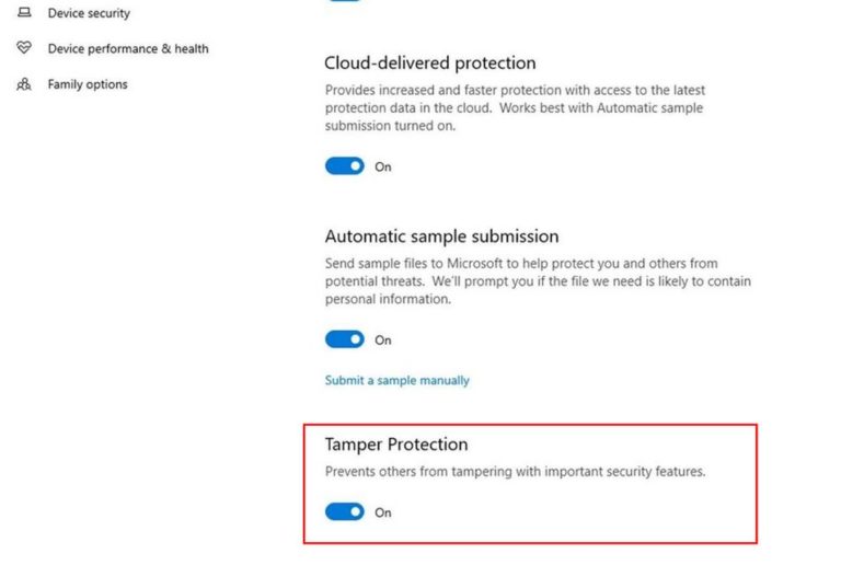 Learn How To Enable or Disable Tamper Protection in Windows 10
