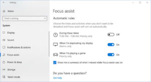 How to Disable or Turn Off Focus Assist in Windows 10