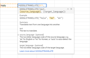 How to Use Google Translate in Google Sheets