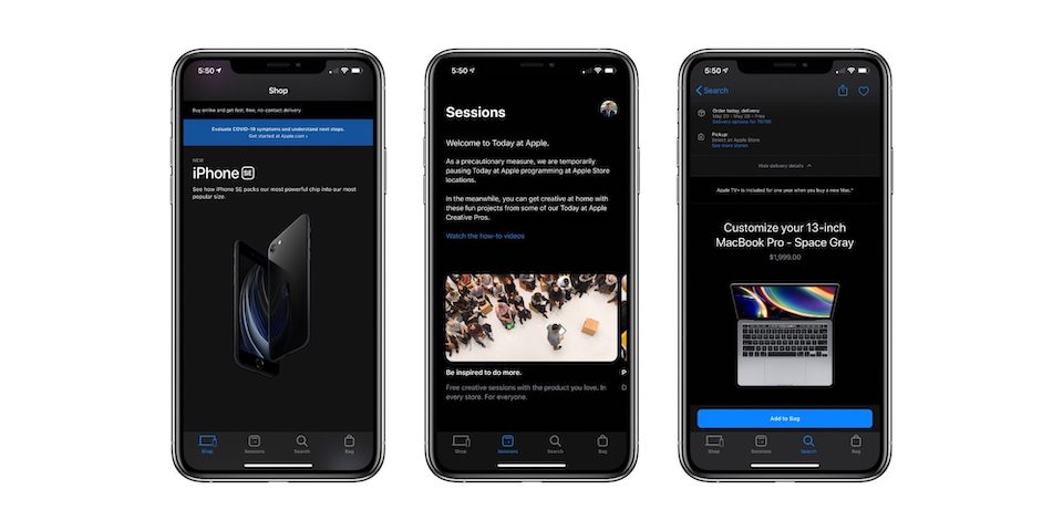 Dark Mode comes to Apple Store App for iPad and iPhone