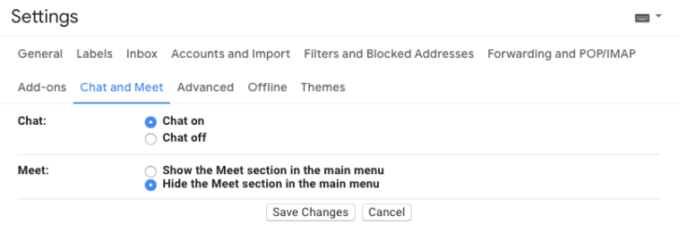 How to Hide or Remove Google Meet in Gmail Sidebar