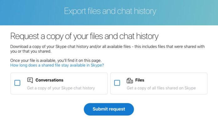 Download a Backup Copy of Skype Files and Chat History