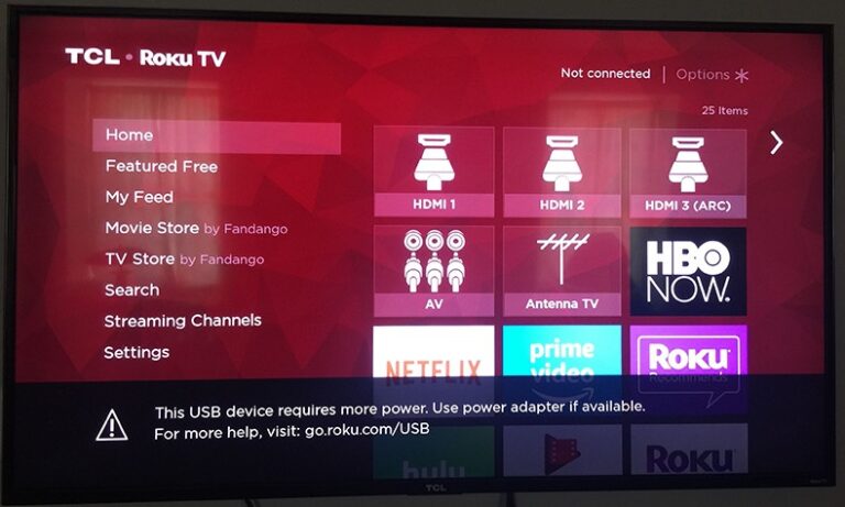 Fix TCL Roku TV "USB Device Requires More Power" Error