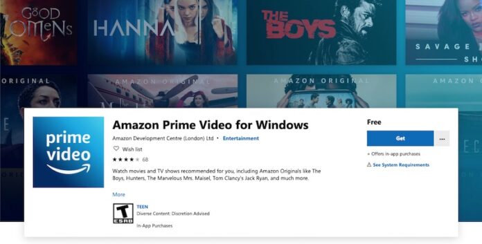 Download the Amazon Prime Video Windows 10 Desktop App