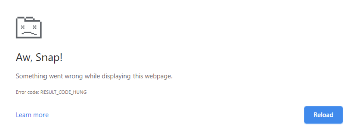 Fix Brave or Chrome Aw Snap Error RESULT_CODE_HUNG