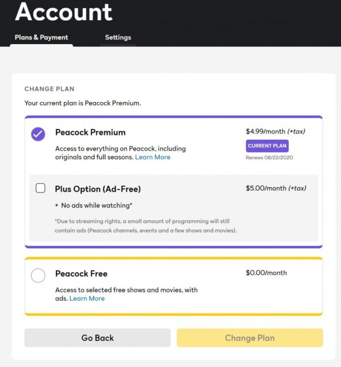 How to Change Payment Method or Billing Address on Peacock