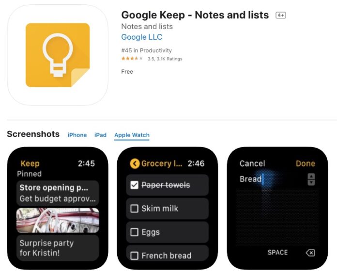 How to Add and Use Google Keep for iOS on Apple Watch