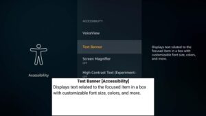 How to Use Amazon Fire TV Text Banner Accessibility Feature