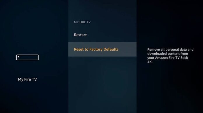 How to Reset Amazon Fire TV Stick Device to Factory Settings