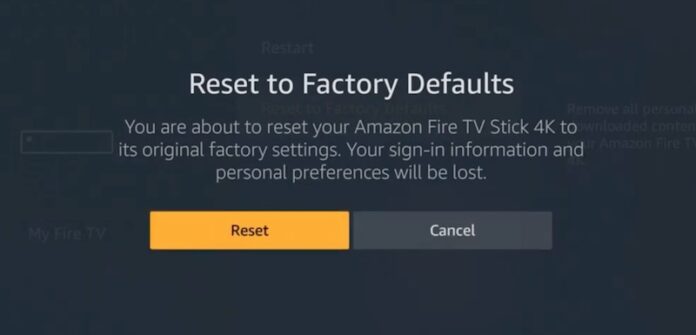 How to Reset Amazon Fire TV Stick Device to Factory Settings