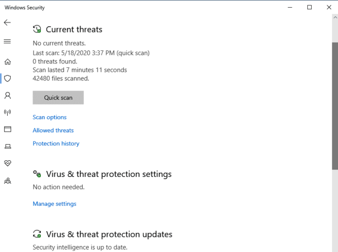 View Microsoft Defender Antivirus Protection History on Windows 10