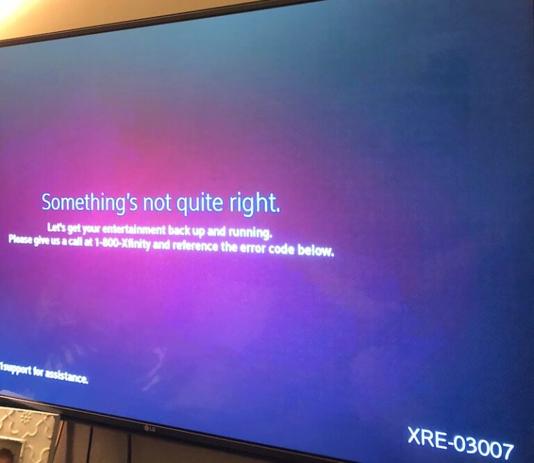 Fix Xfinity Error Code XRE-03007 STB is in Suspended Mode