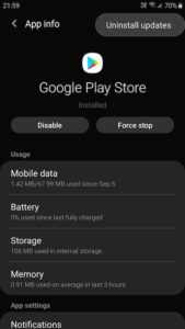 Fix Android Error Checking for Updates on Google Play Store