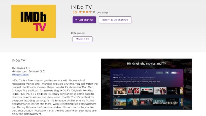 Install & Watch Free IMDb TV Streaming Service on Roku
