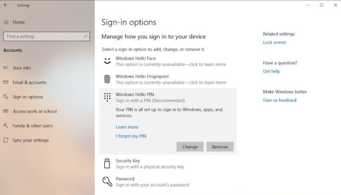 How to Disable/Remove Windows 10 PIN Login Authentication