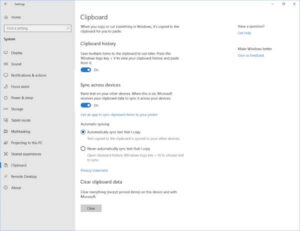 Fix Windows 10 Clipboard History Not Showing or Not Displayed