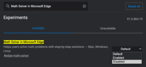 How to Remove/Disable/Hide Microsoft Edge Math Solver Feature