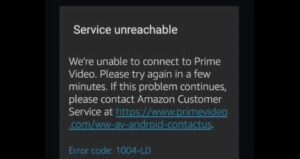 Fix Amazon Prime Video Error Code 1061, 9912 or 1004-LD Network Issues