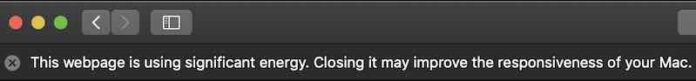 Fix This webpage is using significant memory/energy Safari Error on Mac