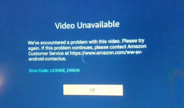 Fix Amazon Fire TV or Firestick License Error on Prime Video