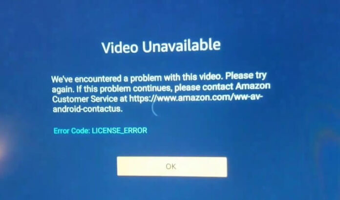 Fix Amazon Fire TV or Firestick License Error on Prime Video