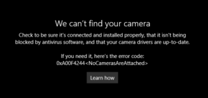 Fix 0xa00f4244 NoCamerasAreAttached Camera Error on PC