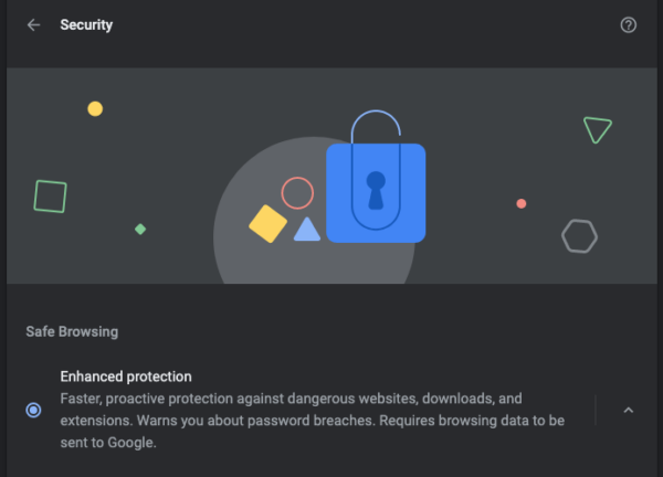 Enable or Disable Google Chrome Enhanced Safe Browsing