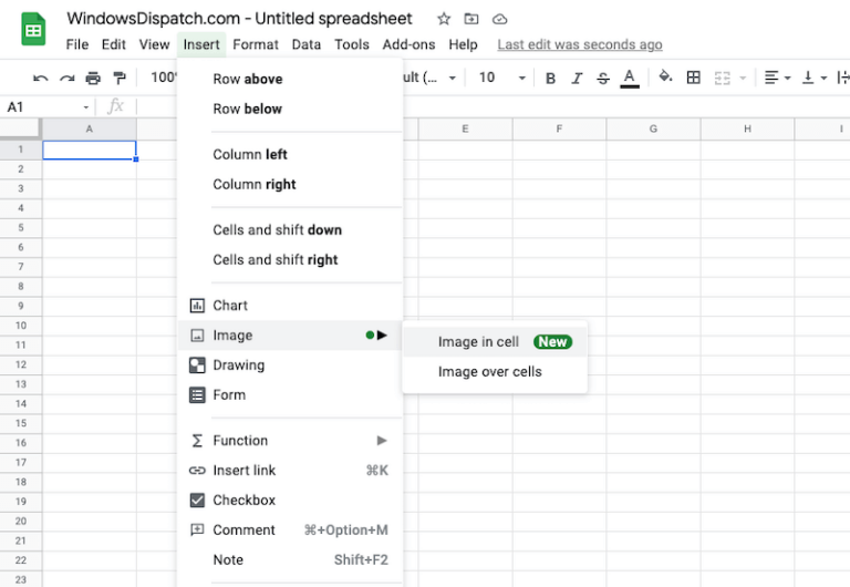 How To Insert Or Add An Image Picture Into Google Sheets Cell