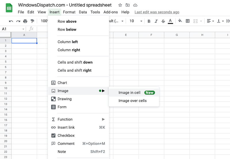 How To Insert Or Add An Image Picture Into Google Sheets Cell