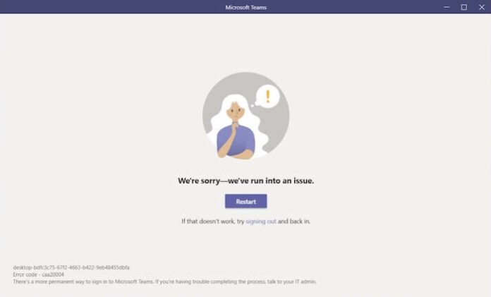 Fix Microsoft Teams Error CAA20003, CAA20004 & CAA2000C
