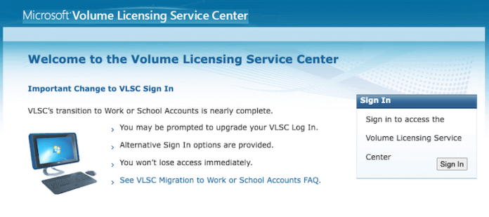 Fix Microsoft Volume Licensing VLSC Login Error E06 & 1000