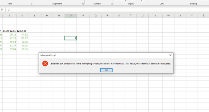 fix-excel-ran-out-of-resources-while-attempting-to-calculate-one-or