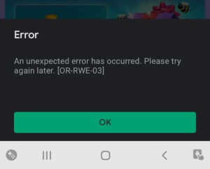 Fix OR-RWE-03 & OR-RWE-02 Google Play Payment Issue