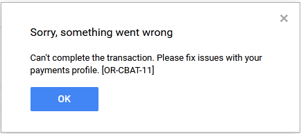 Fix OR-CBAT-11/OR-CBAT-12 Google Account Payment Error