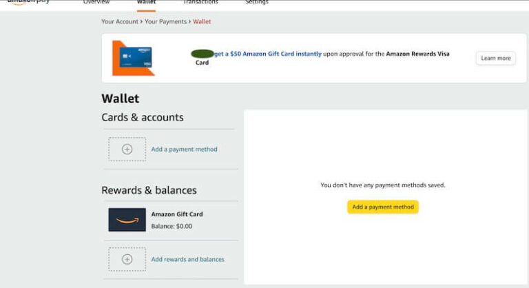 How to Manage/Update Amazon Account Payment Methods